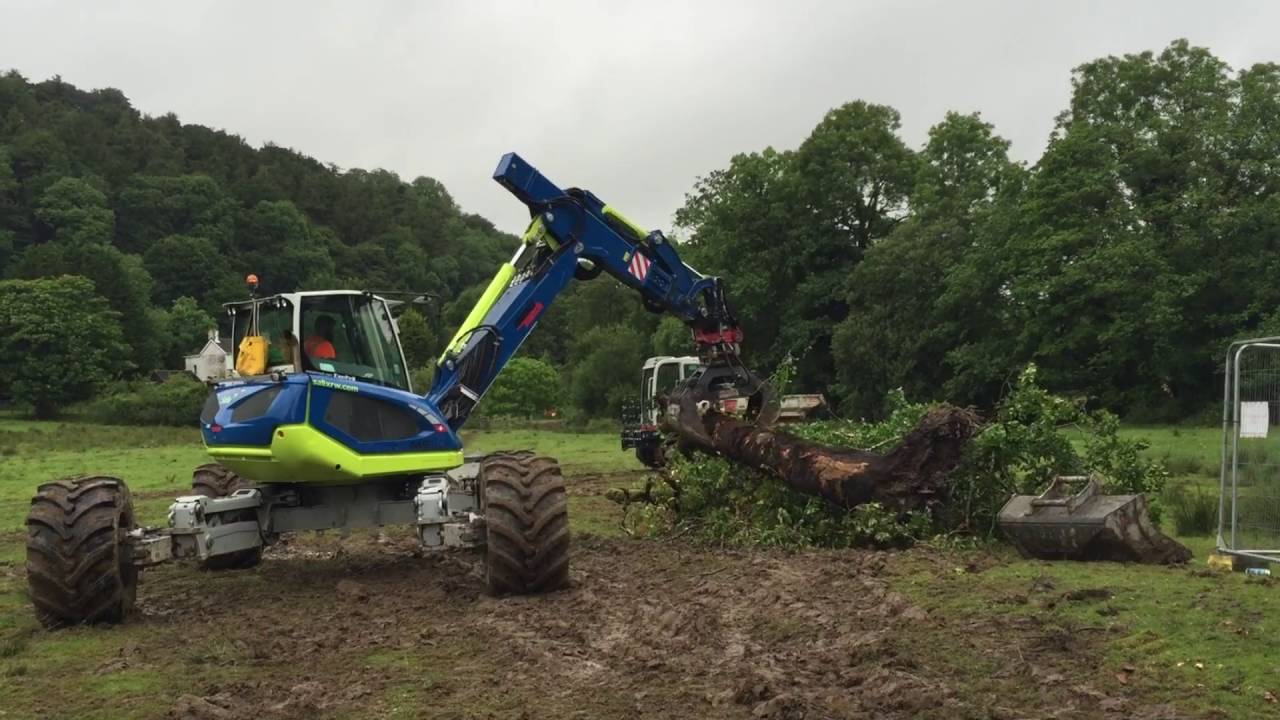 Menzi Muck "spider" machine - YouTube