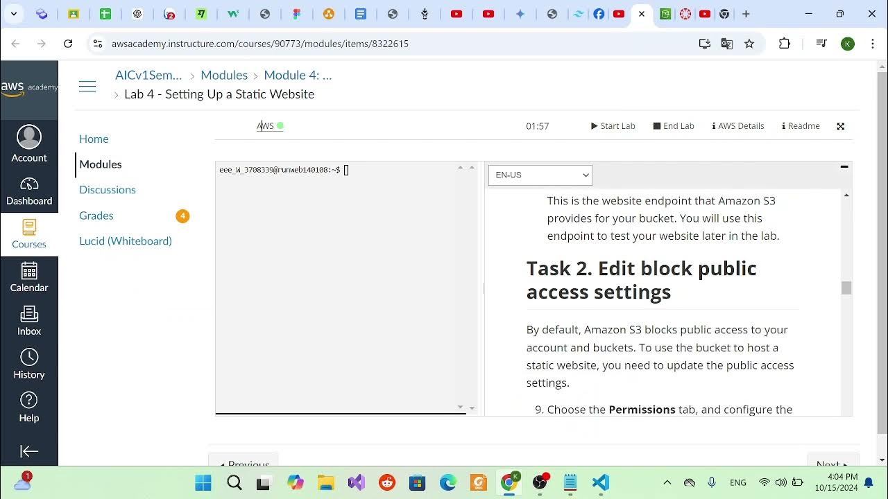 Module 4 Lab: Setting Up a Static Website (22110046-Mai Đức Kiên) - YouTube