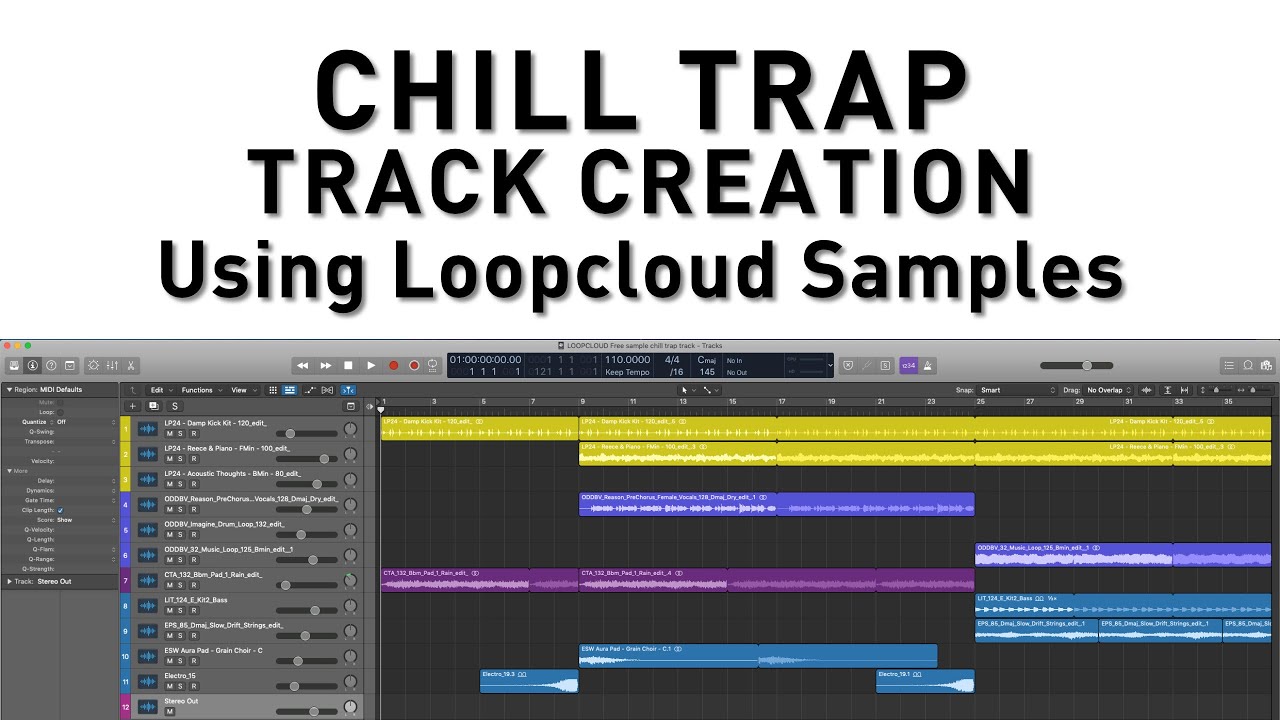 Chill Trap Track using Free Loopcloud Samples in Logic Pro X - YouTube