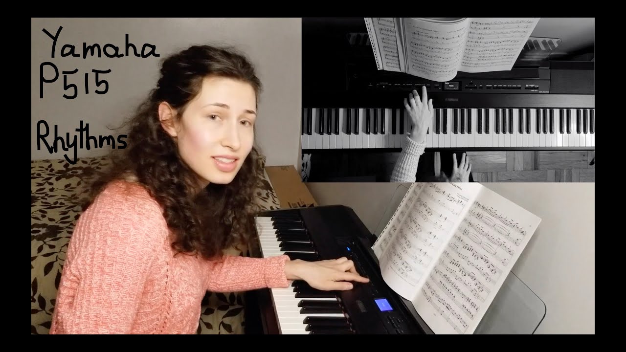 Yamaha P515. Rhythm accompaniment feature. Demo with all 40 onboard ...