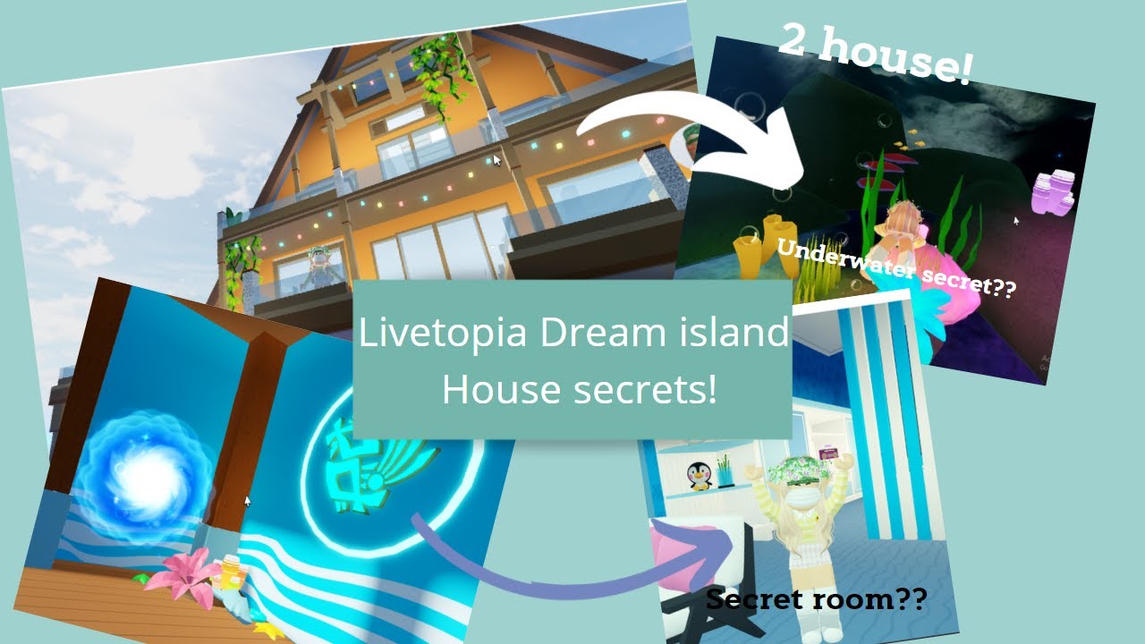 Livetopia Dream island houses *SECRETS* underwater room and Secret ...