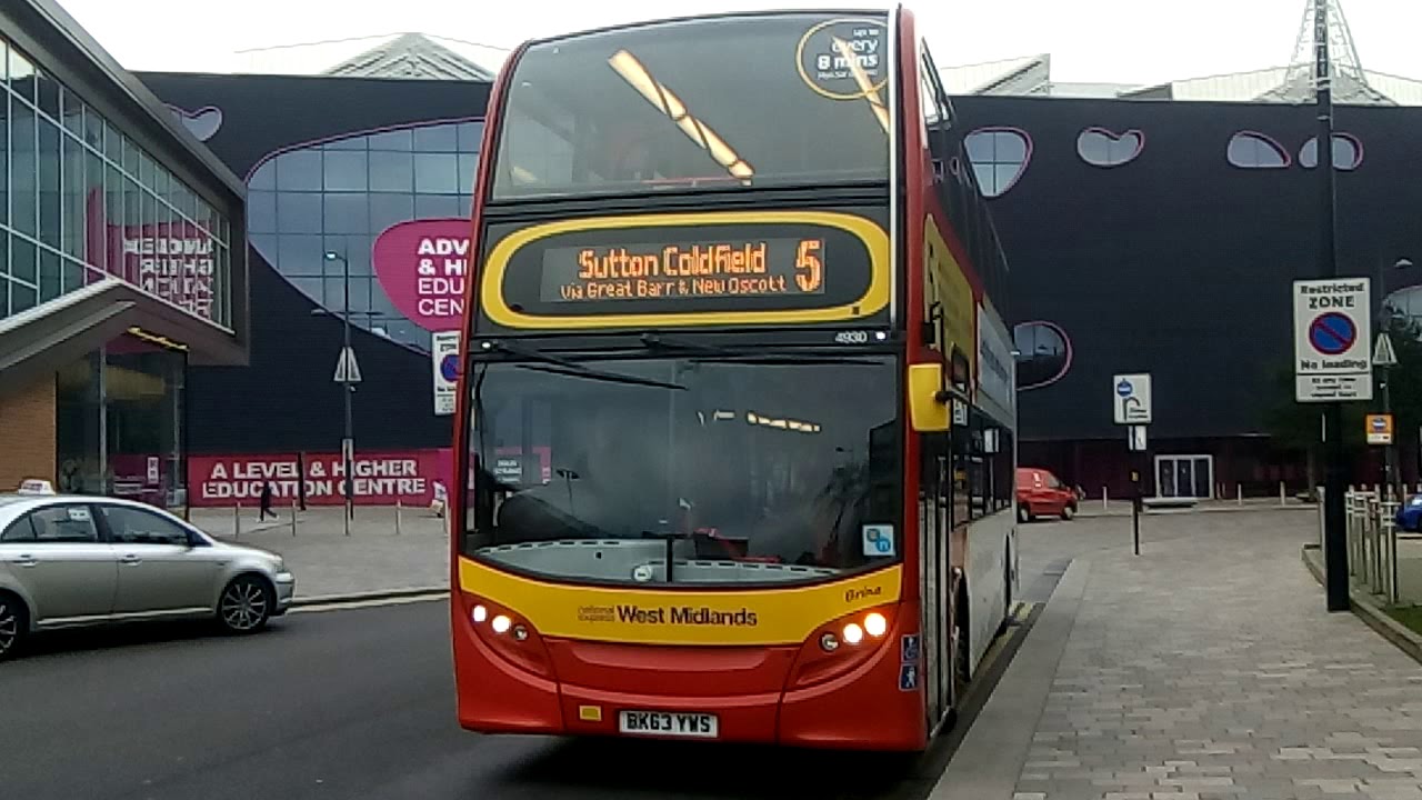 National Express West Midlands Enviro 400 bus route 5 Sutton Coldfield ...
