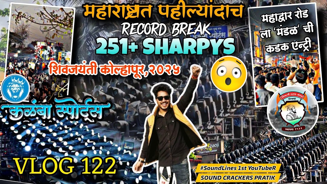 😳कोल्हापूरात लागल्या Record Break 251+ Sharpy🚀💥 Shivjayanti 2025 ROADSHOW🔥🔊 Vlog 122 | Full Show ...