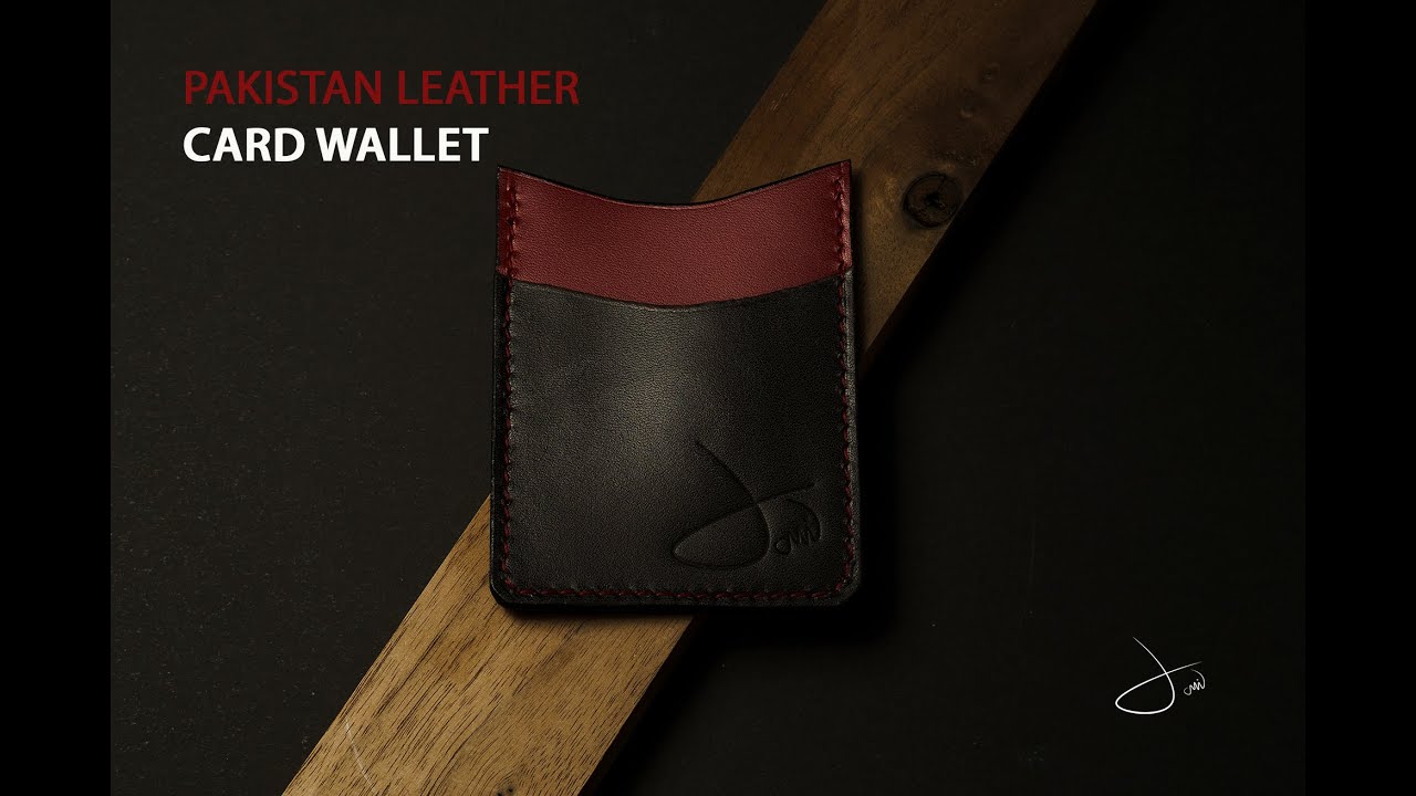 Handmade and hand-stitched card wallet in Pakistan Leather - YouTube