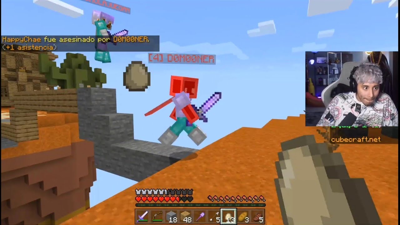 MAAU acarreando a su equipo en SKYWARS /Minecraft - YouTube