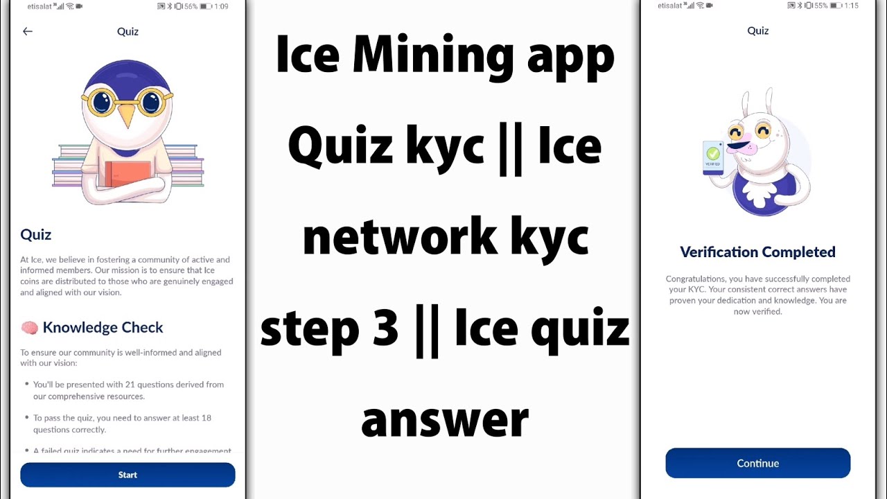 Ice Mining app Quiz kyc || Ice network kyc step 3 || Ice quiz answer ...