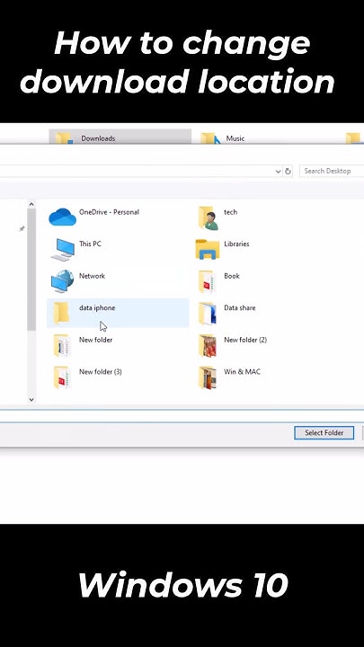How to change download location windows 10 - YouTube