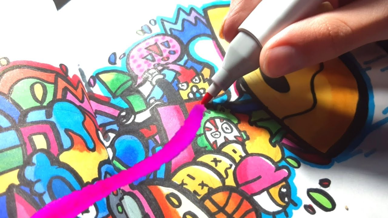 MAKING A BIG DRAWING WITH THESE MARKERS! Marker Review #1 - YouTube
