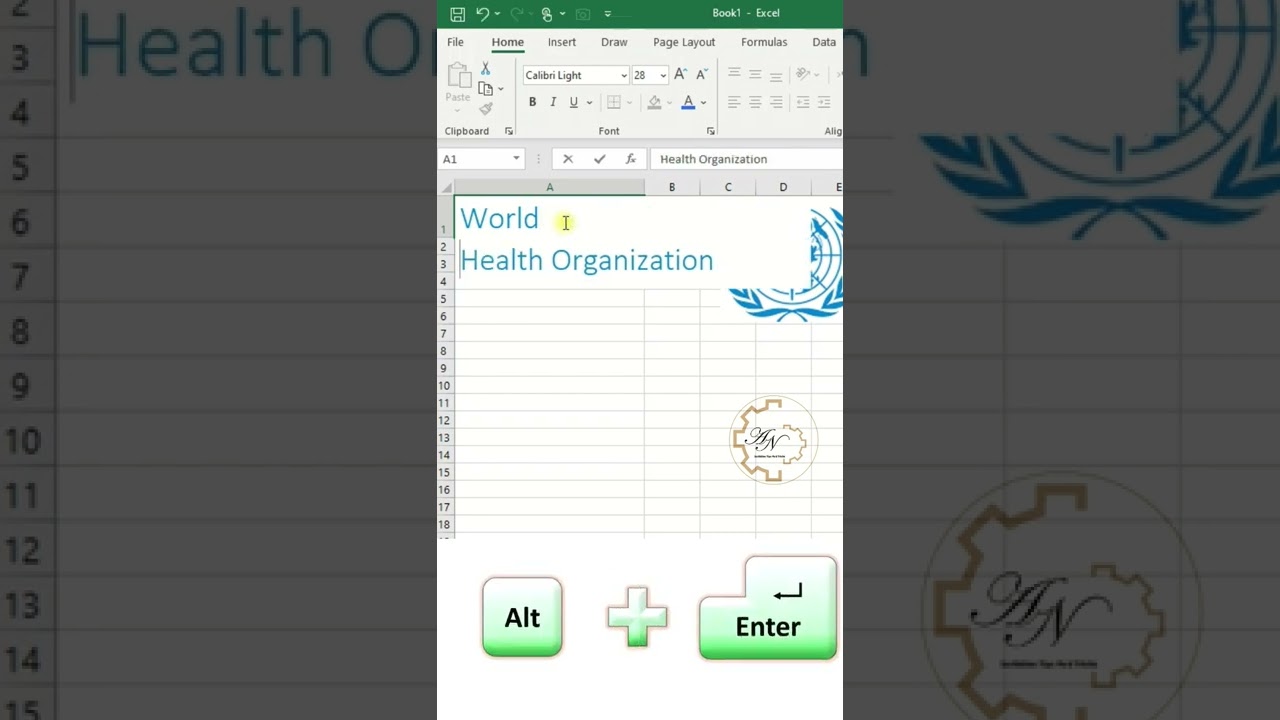 Force Wrap Text in a Cell - Excel - YouTube