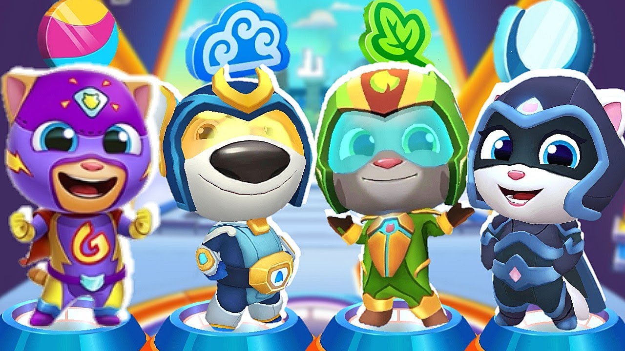 Talking Tom Hero Dash Plant Power Tom vs Hurricane Hank vs Moonlight ...