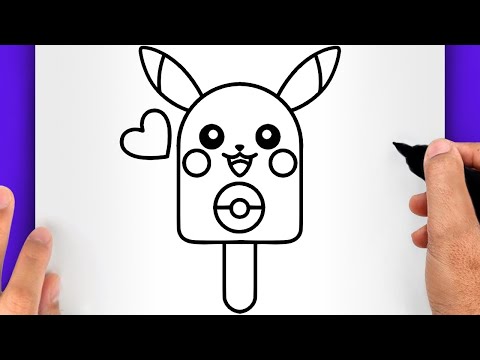COMMENT DESSINER UN PIKACHU POPSICLE (Dessin Facile) - DESSIN KAWAII ...