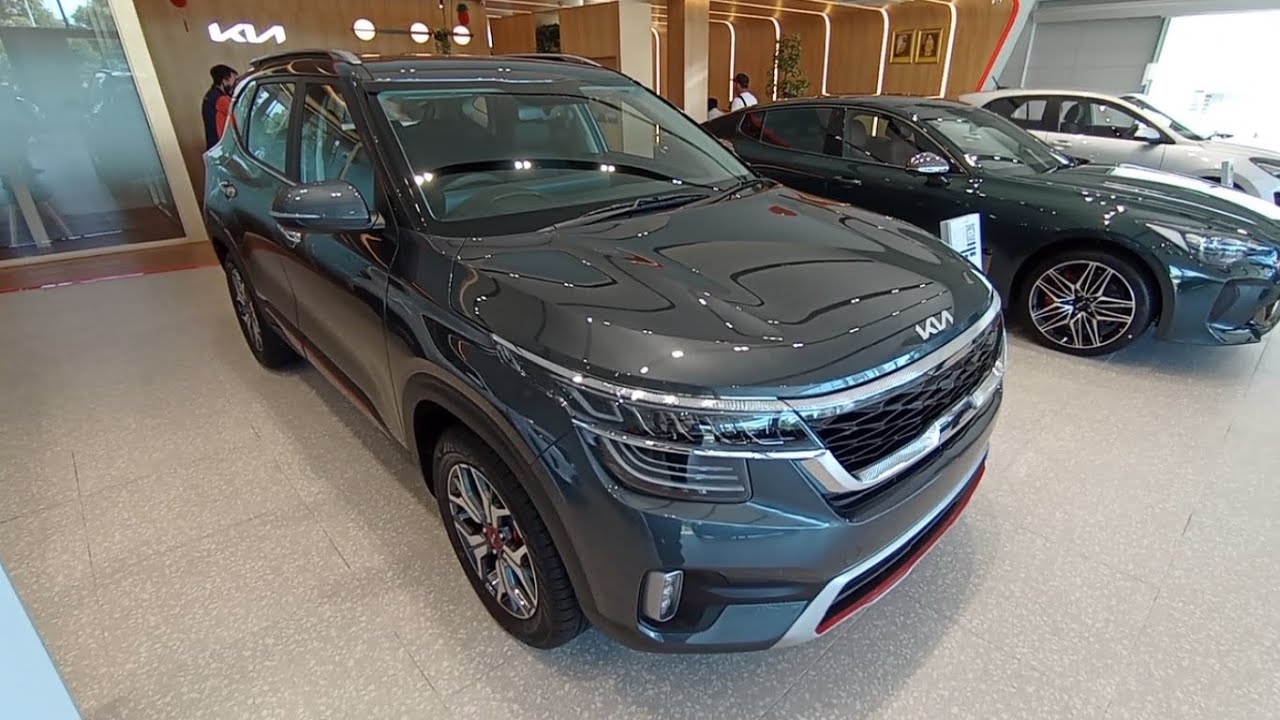 Kia Seltos (SP2i) GT-Line grey 1.6 6AT walkaround exterior and interior ...