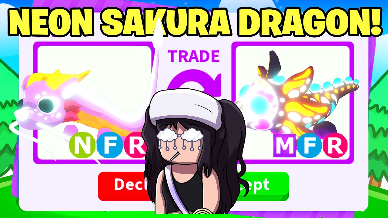 BRAND NEW NEON SAKURA FOR TRADE! (Adopt me) - YouTube