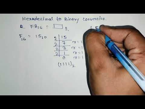 Hexadecimal to binary conversion - YouTube