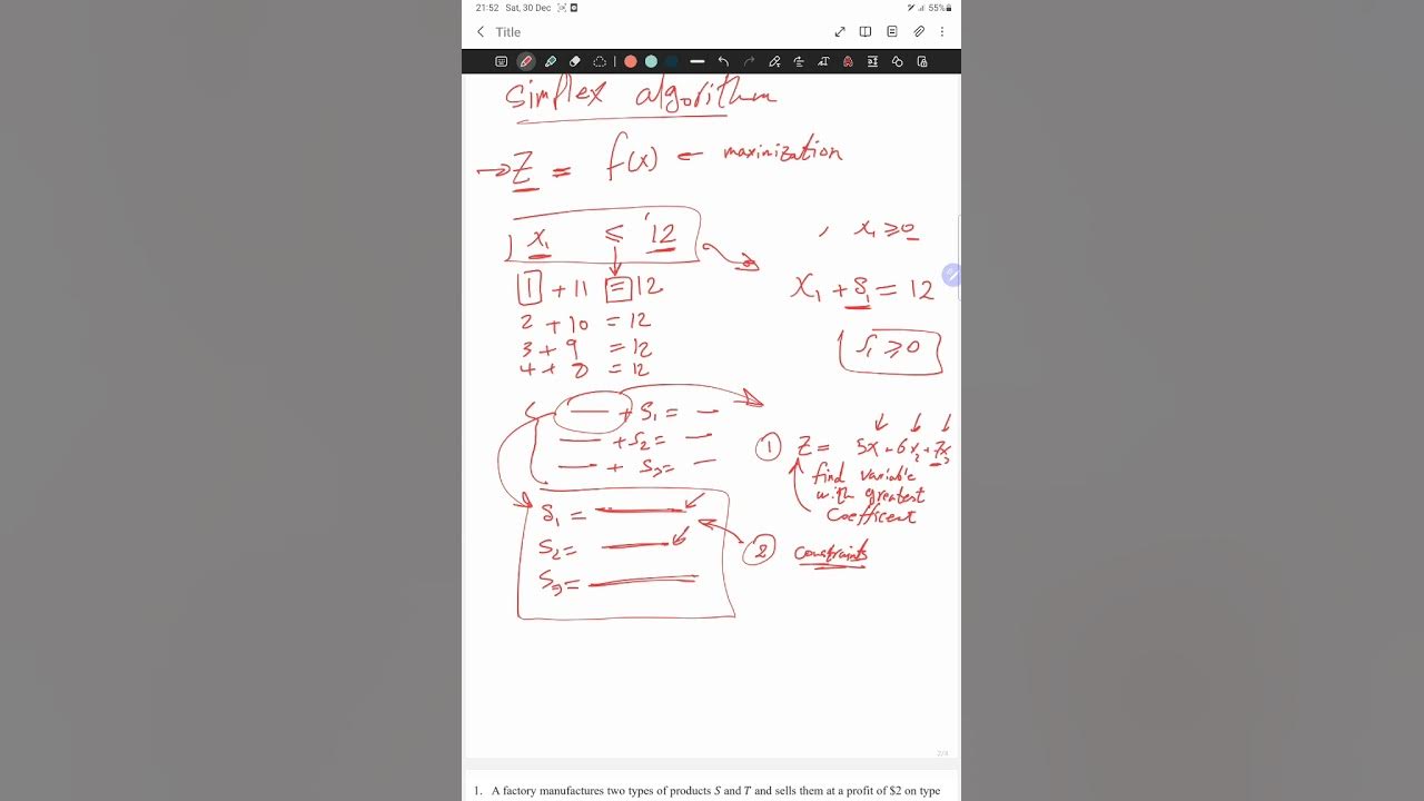Algorithms | Linear Programming | Sheet - YouTube