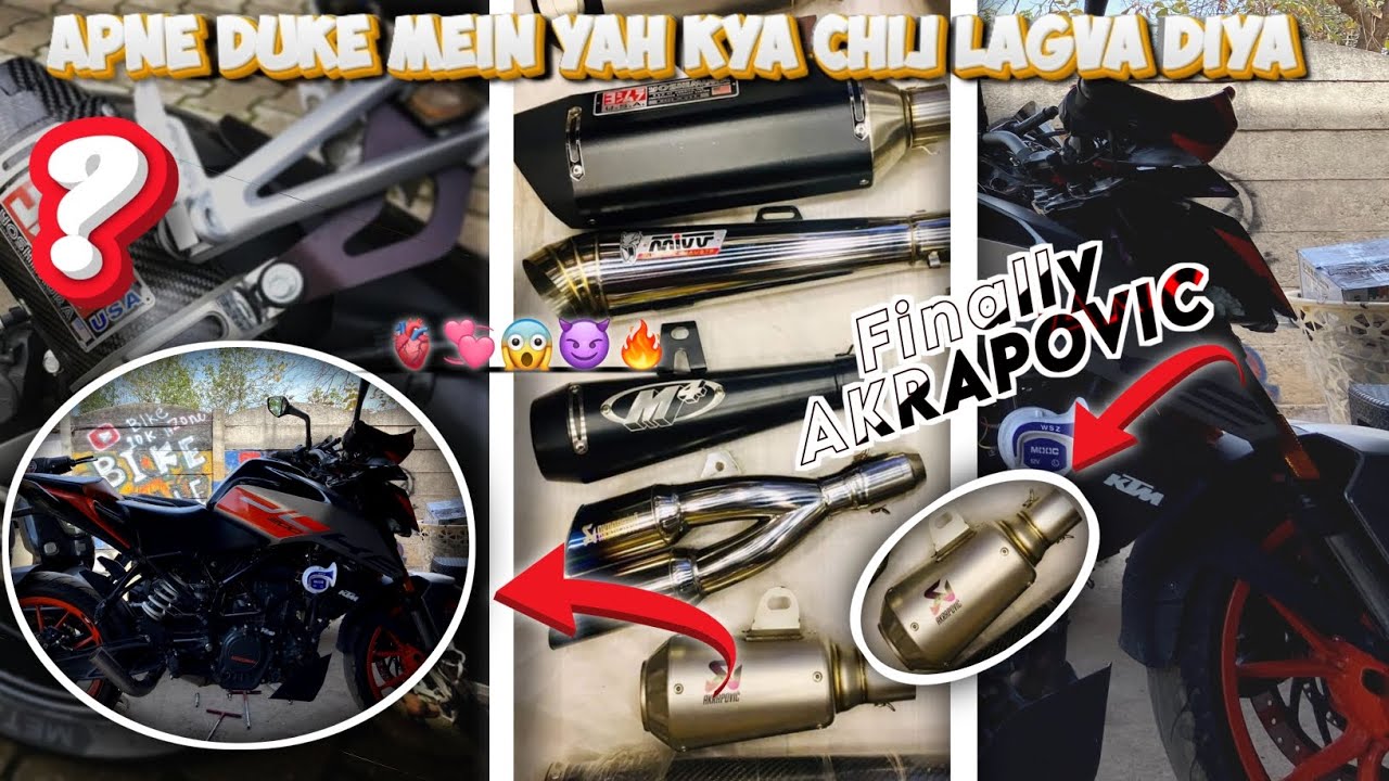 2024 KTM DUKE 200 Exhaust Modify | KTM DUKE 200 Akrapovic Exhaust 💥😱🏍️ ...