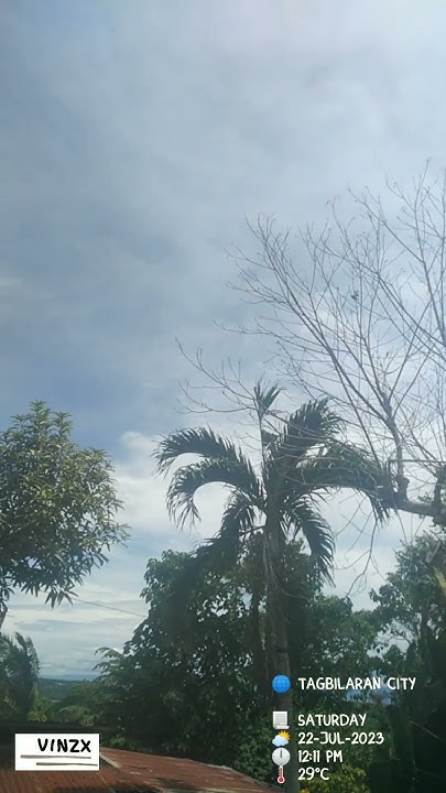 TAGBILARAN CITY WEATHER | NOON: 22-JUL-2023 (1211H) | vInzx - YouTube