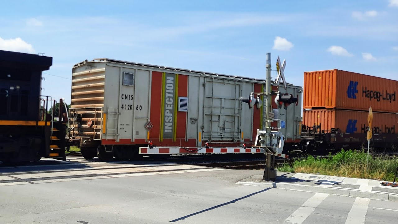 CN 148 Intermodal with an Inspection Boxcar at Egerton Street., London ...