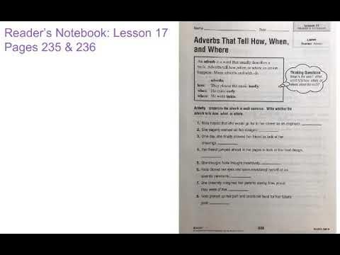 Reader’s Notebook: Lesson 17 Pages 235 & 236 - YouTube