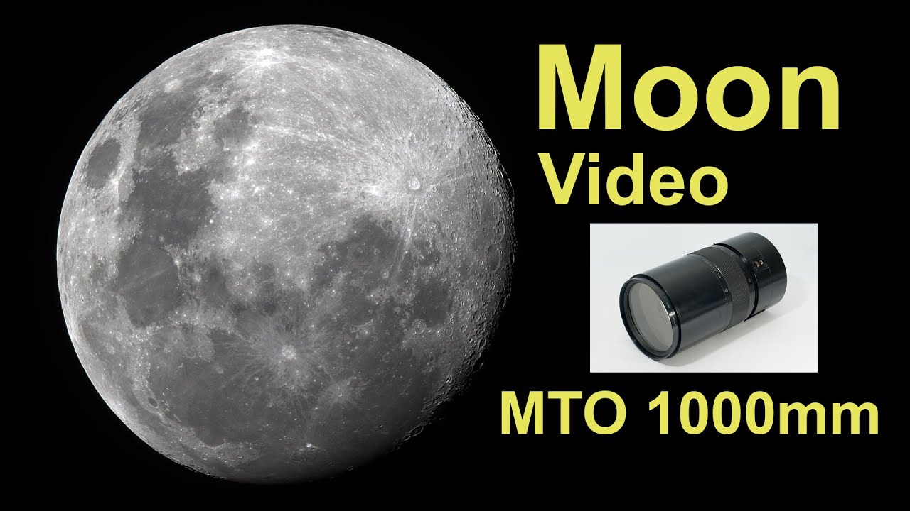 Moon through 1000mm Russian mirror lens - MTO 1000 - YouTube
