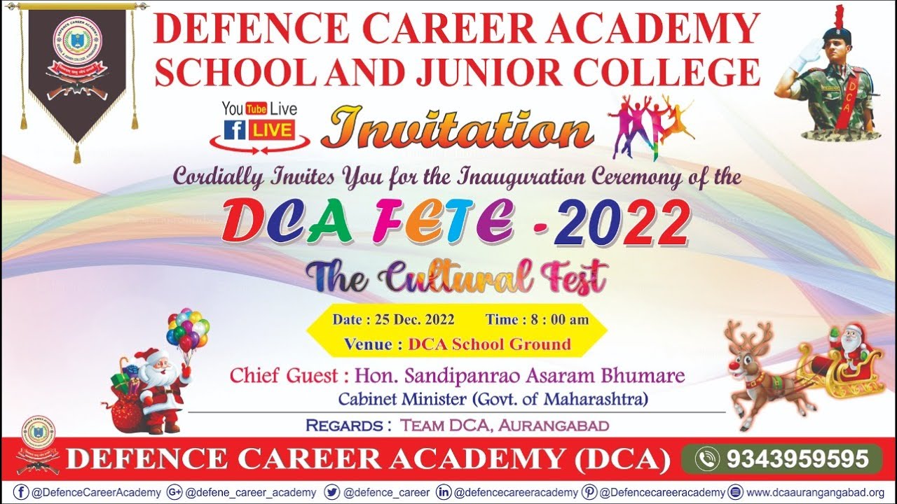 Live Streaming :- DCA Fete-2022 - YouTube