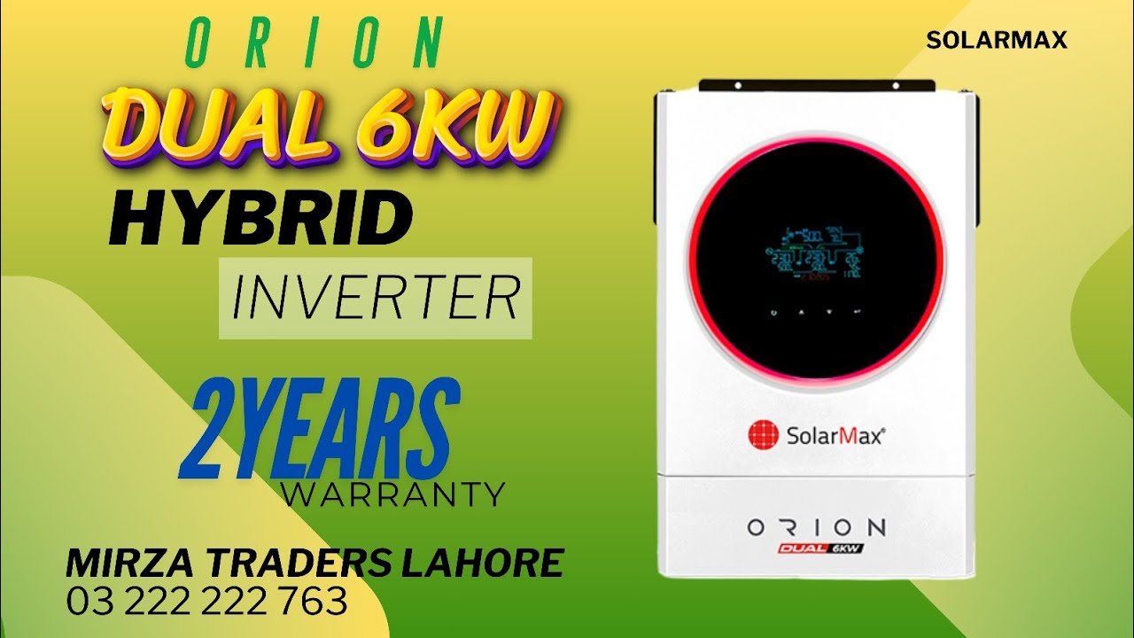 SolarMax Orion 6kw PV7000 Mirza Traders Lahore - YouTube