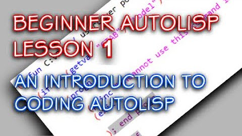 Beginner AutoLISP Tutorial - YouTube