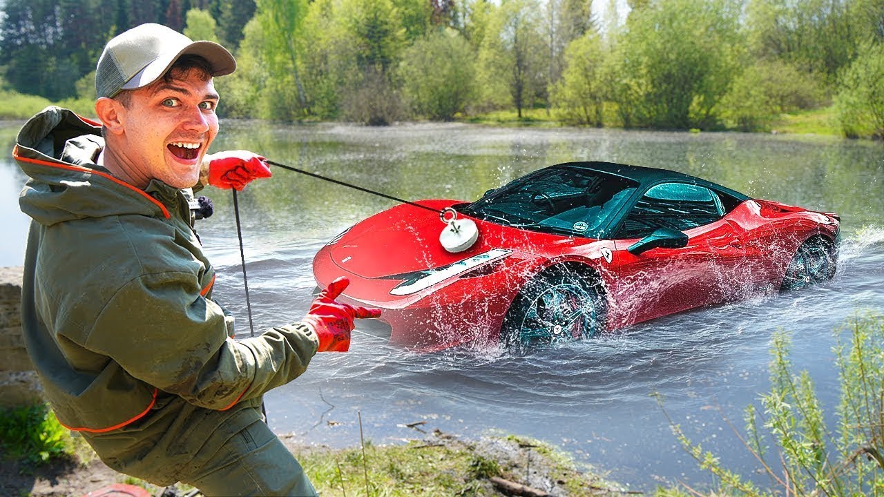 Found Flooded Ferrari While Magnet Fishing! - YouTube