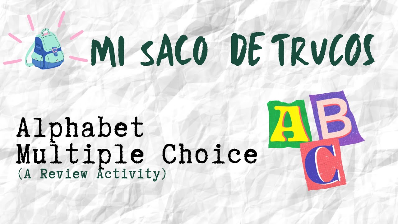 Alphabet Multiple Choice - Review Activity - Sp. 1 - YouTube