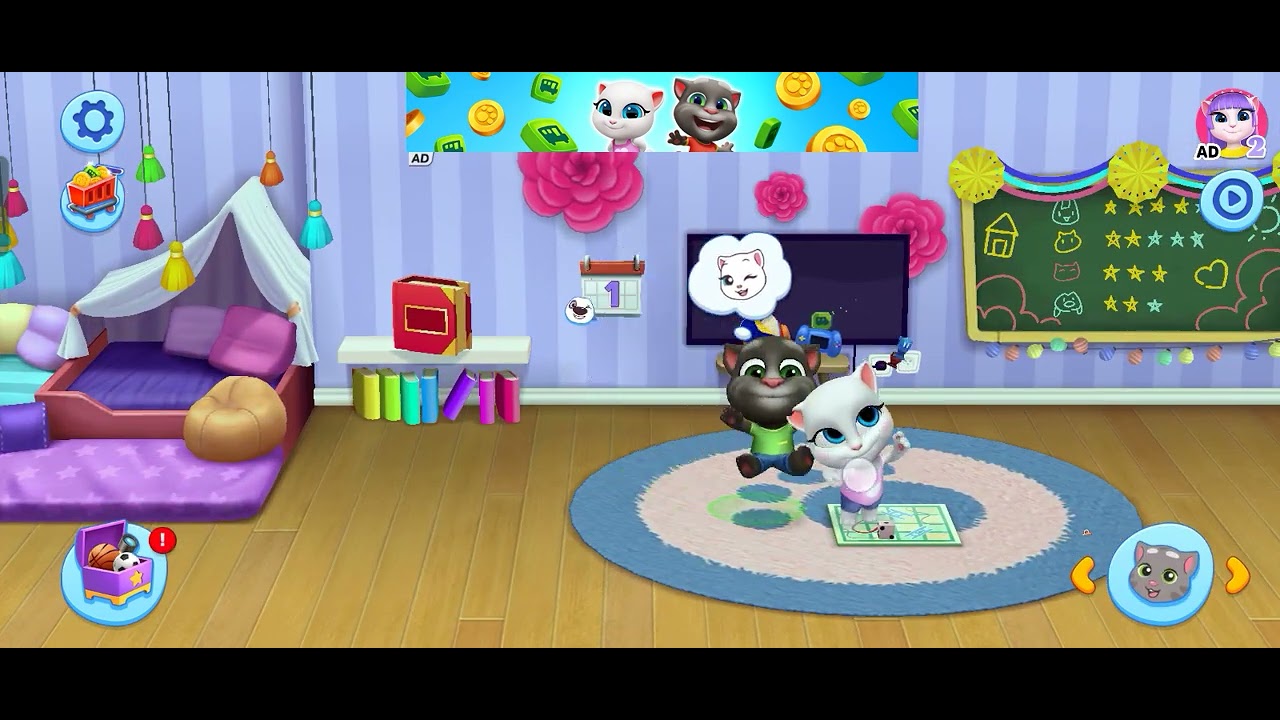 mu talking tom and friends. Tom and Angela playing games - YouTube