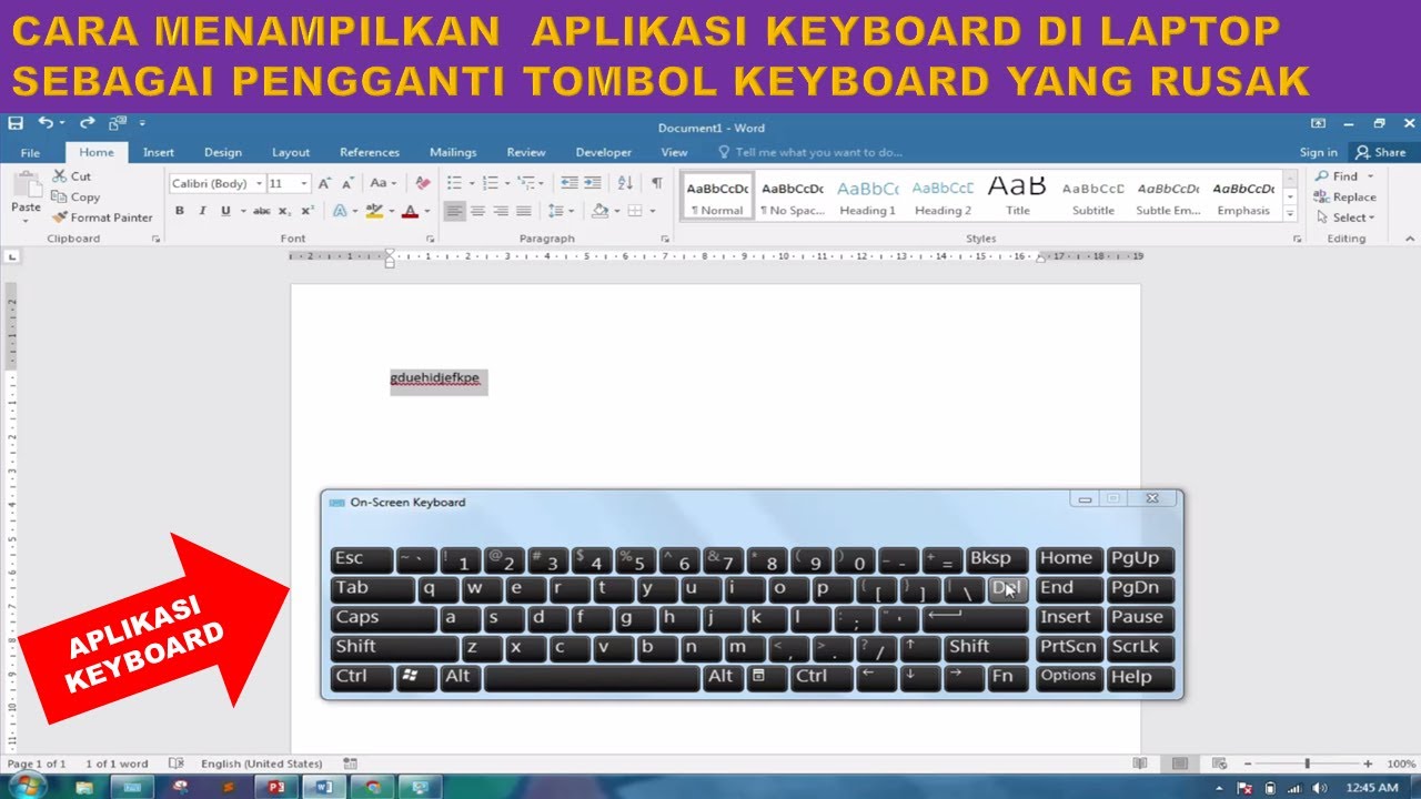 cara menampilkan on screen keyboard di windows - YouTube