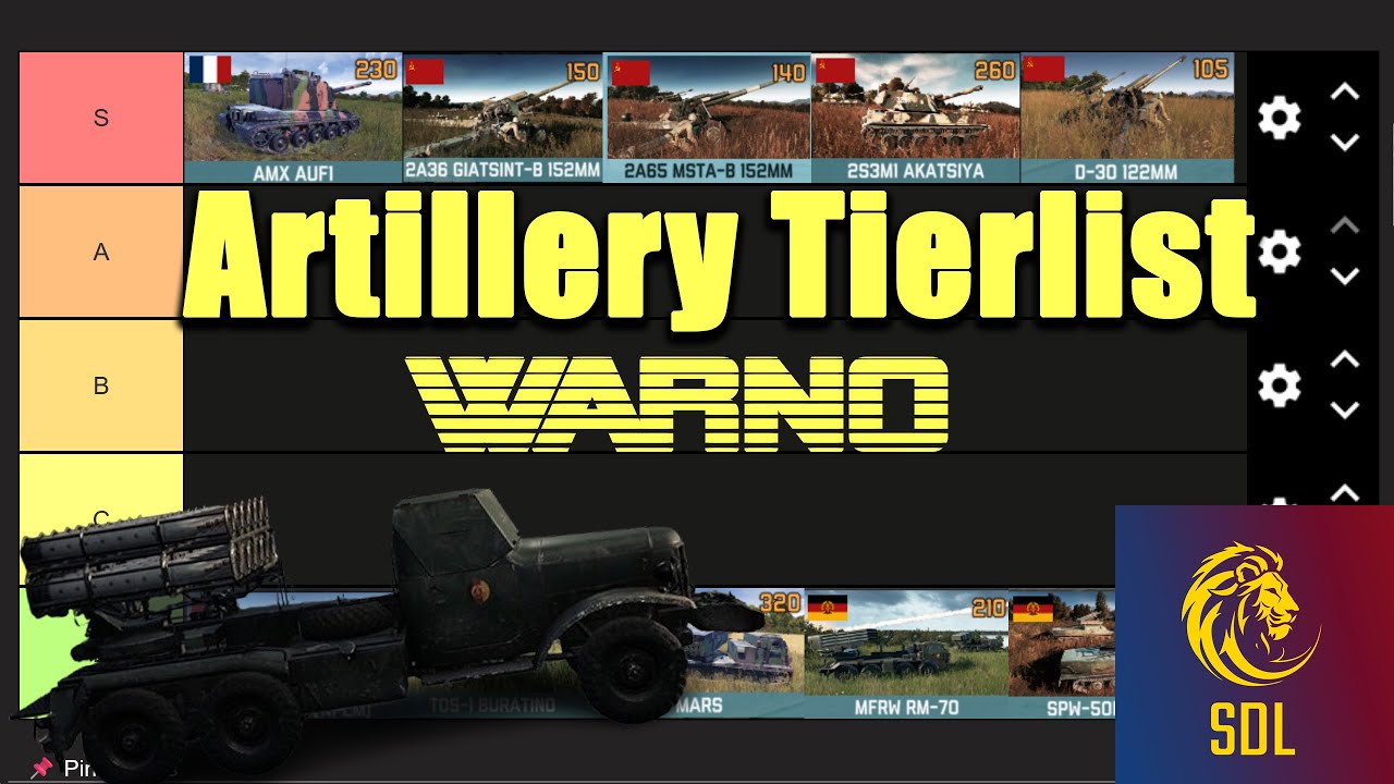 Who Plays up the enemy from Range the best? WARNO ARTY Tierlist - YouTube