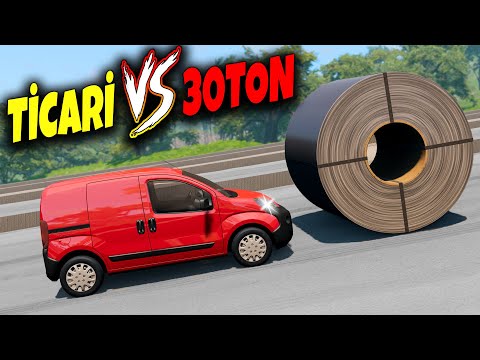30TON VS TİCARİ ARABALAR // ÇILGIN DENEY // BeamNG.drive