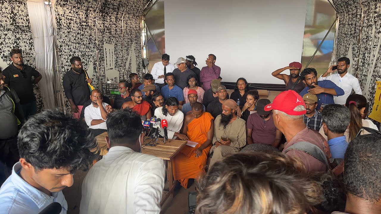 Aragalaya - Galle Face Protesters Press conference Live July 20 - YouTube