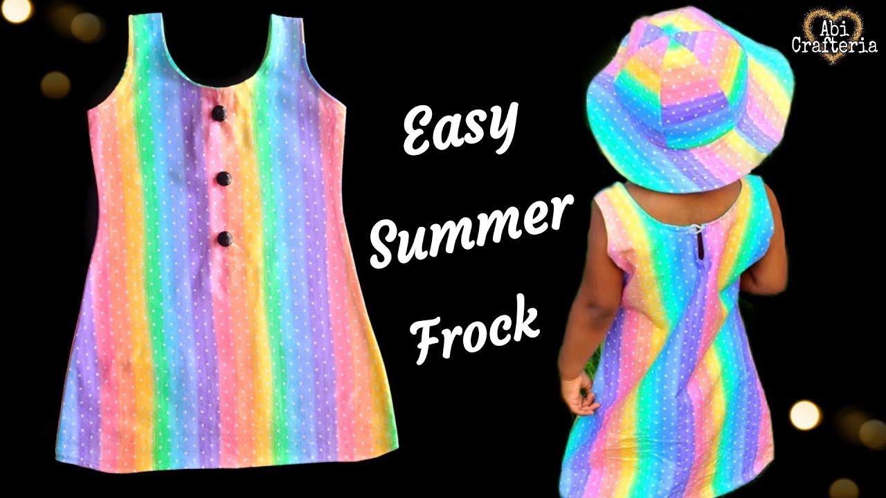 Easy Summer Frock sewing tutorial for Beginners | One cut Summer Baby ...