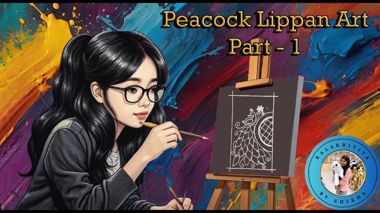 Peacock Lippan Art | Indian Art Forms | Step by Step Tutorial - Part1 ...