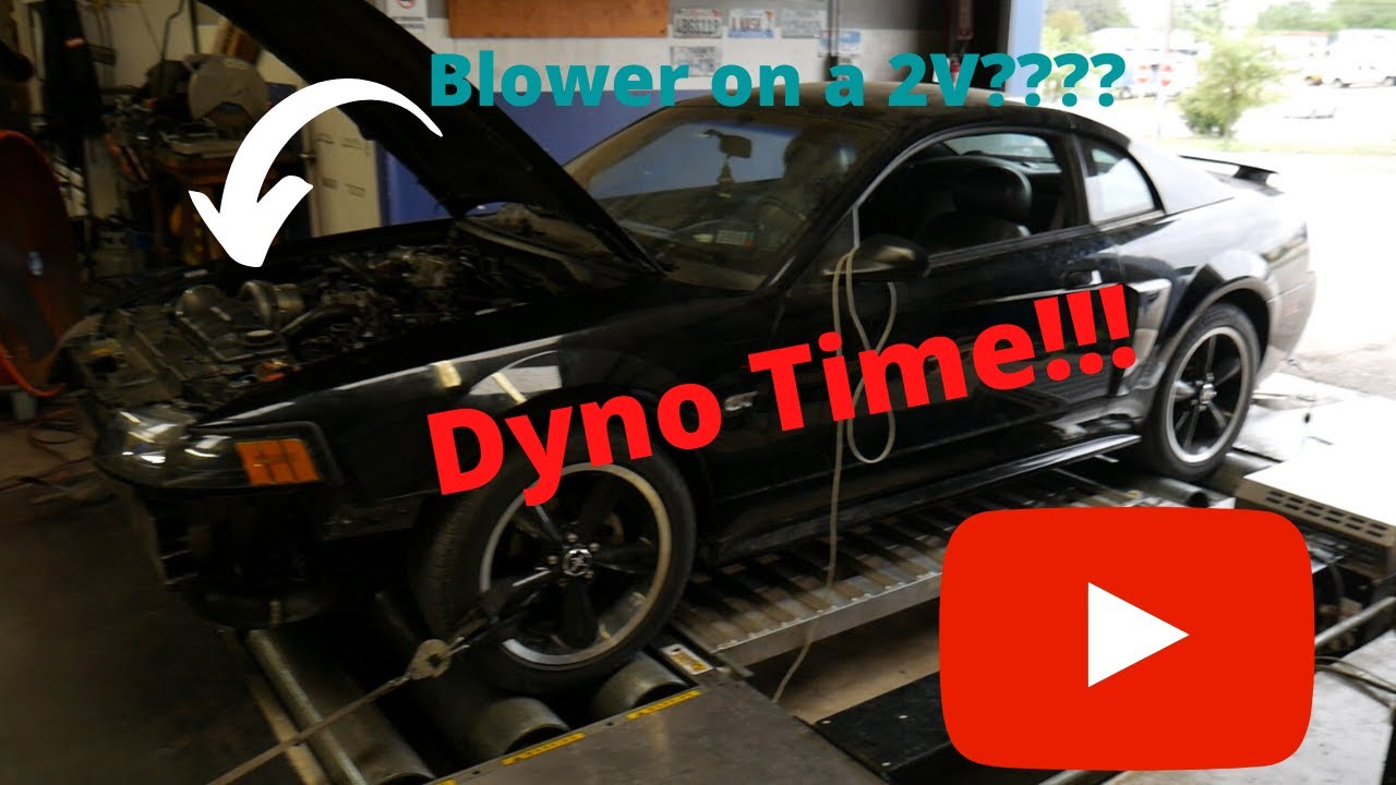 2v Mustang with a supercharger dyno!!! - YouTube