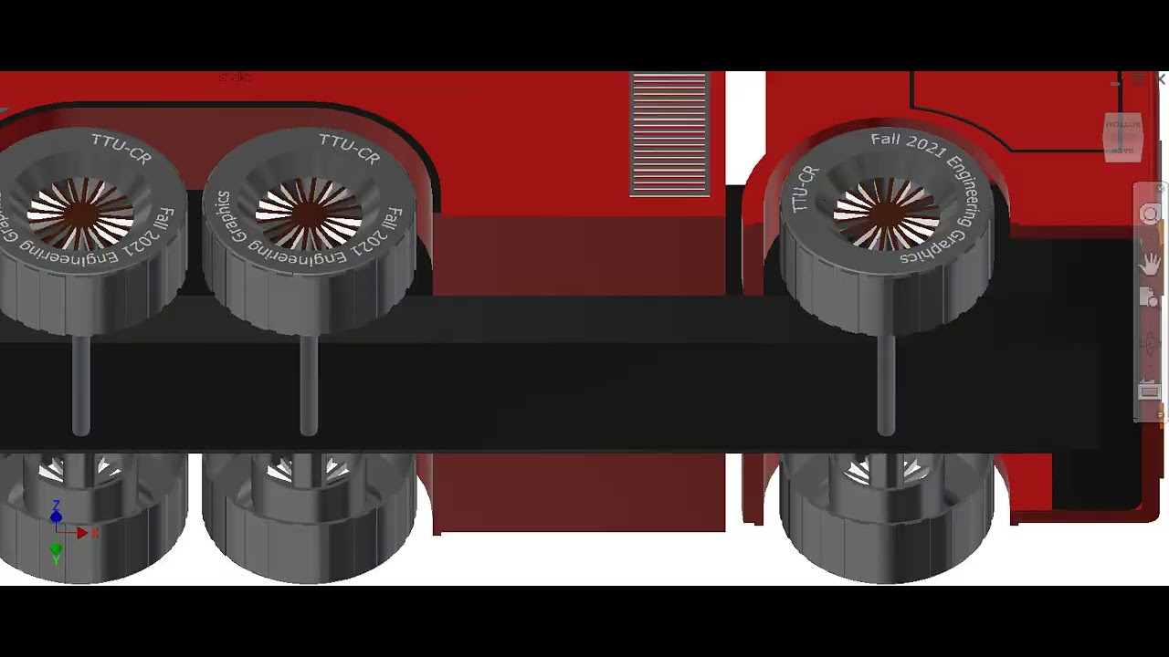 Engineering Graphics: fire truck project turning wheels - YouTube