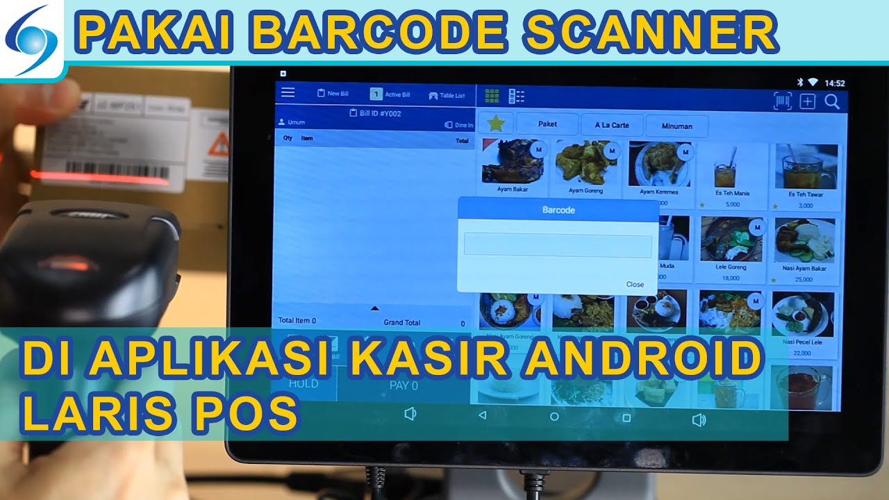 Cara Menggunakan Barcode Scanner Di Aplikasi Kasir #larispos17 - YouTube