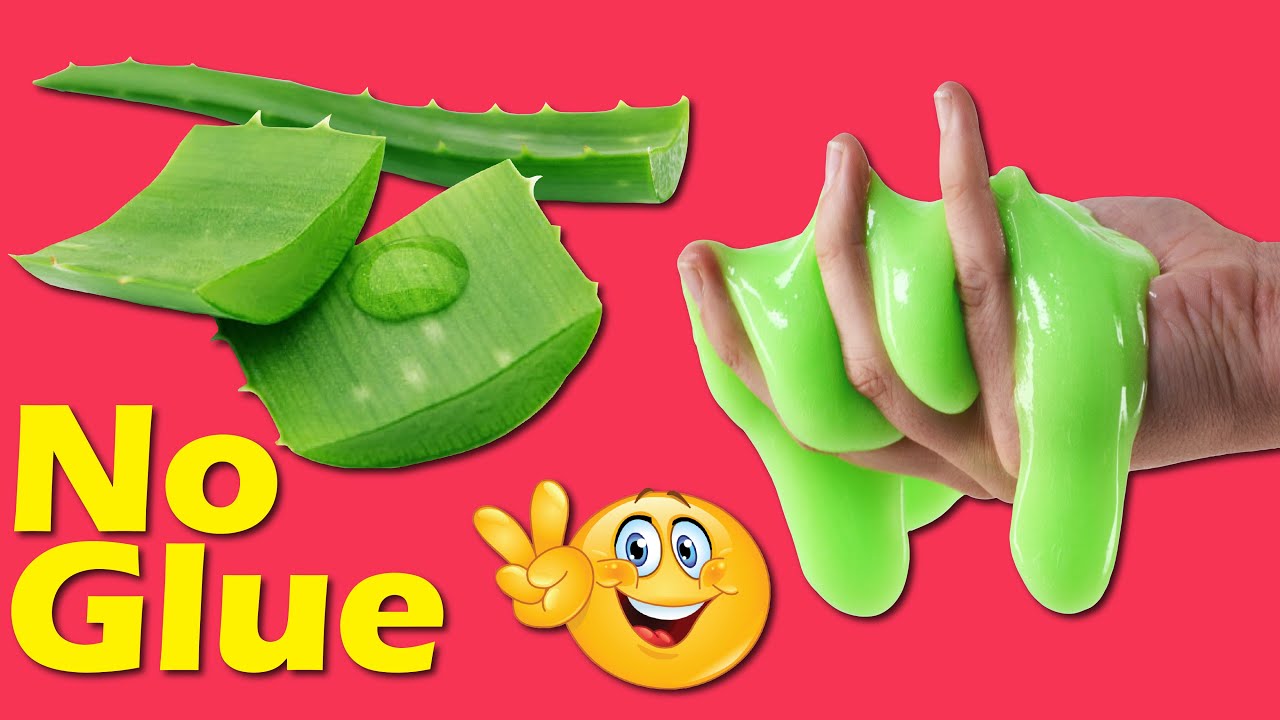 1 INGREDIENT SLIME! How to make Slime with Aloe vera! How to make Aloe ...