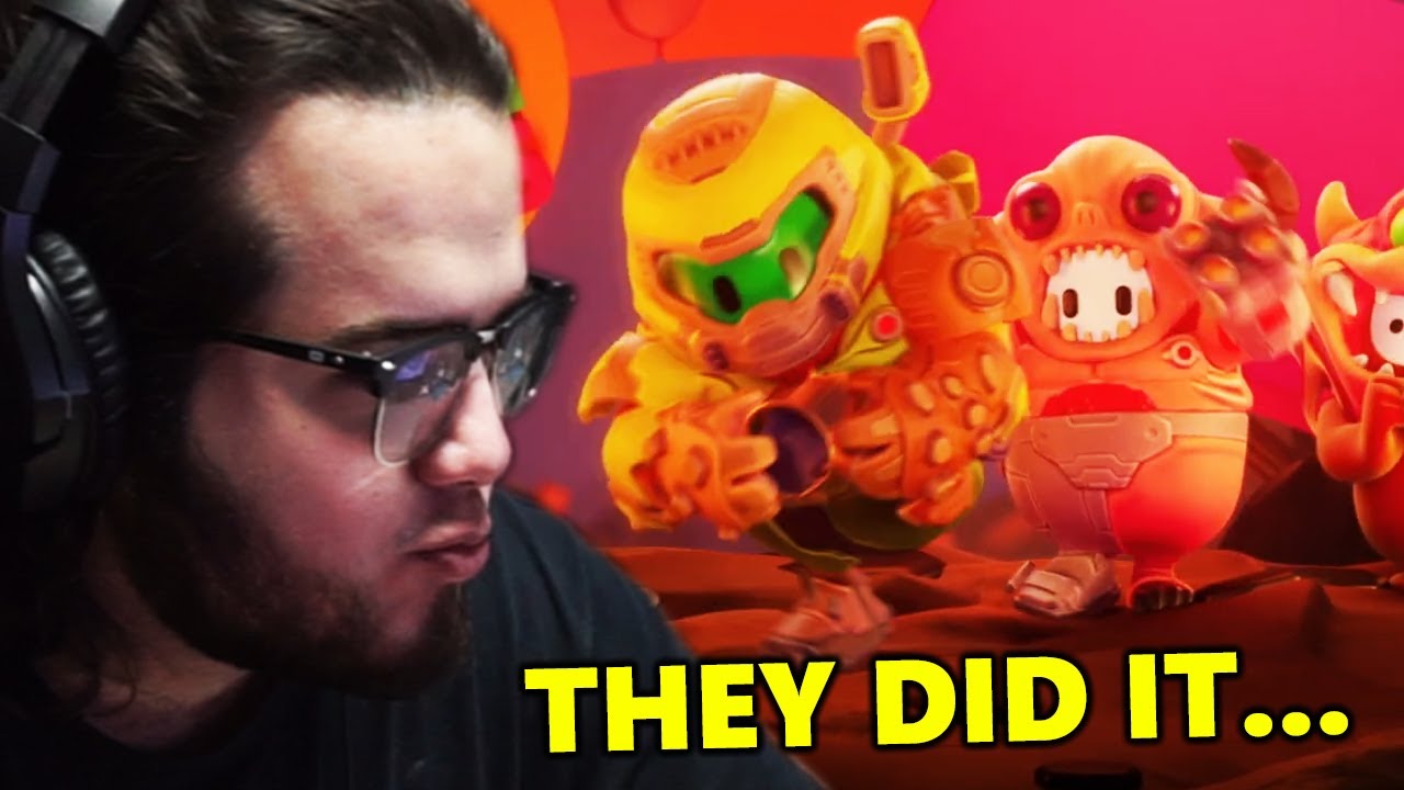 NEW Doom Eternal Crossover Fall Guys Trailer Reaction! - Midnight - YouTube