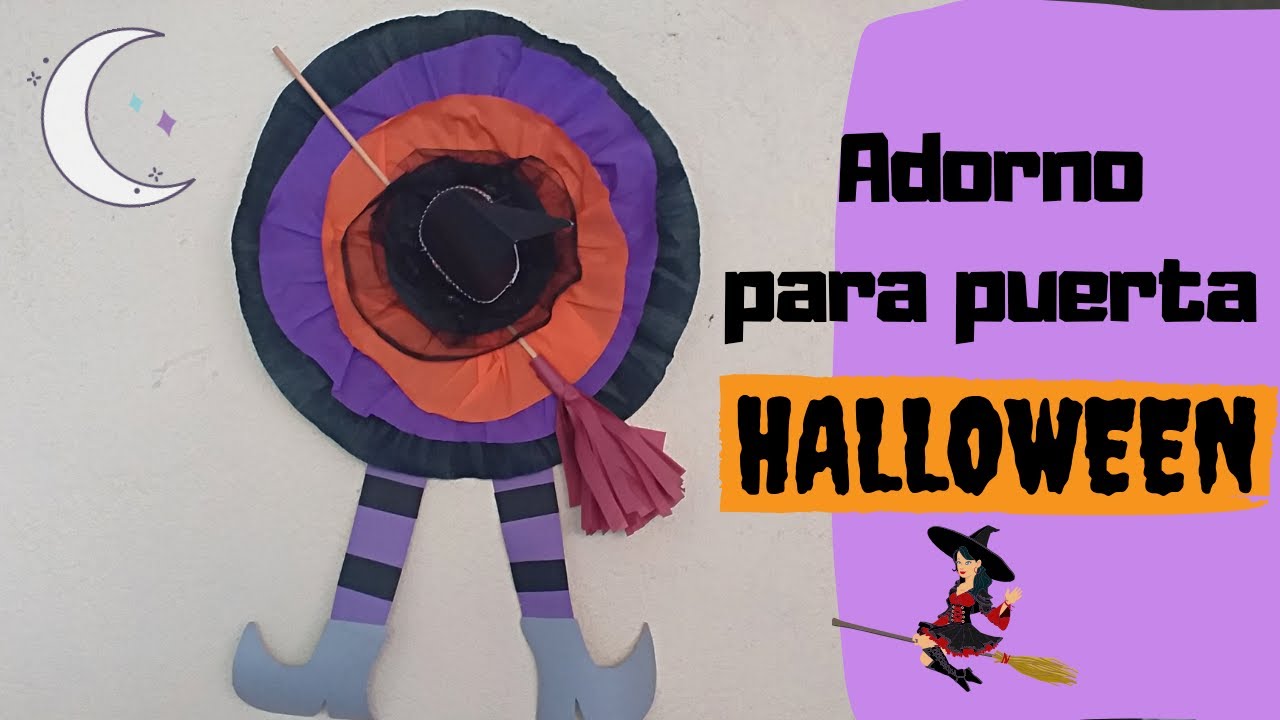 Bruja estrellada en la pared - Adorno de Halloween - YouTube