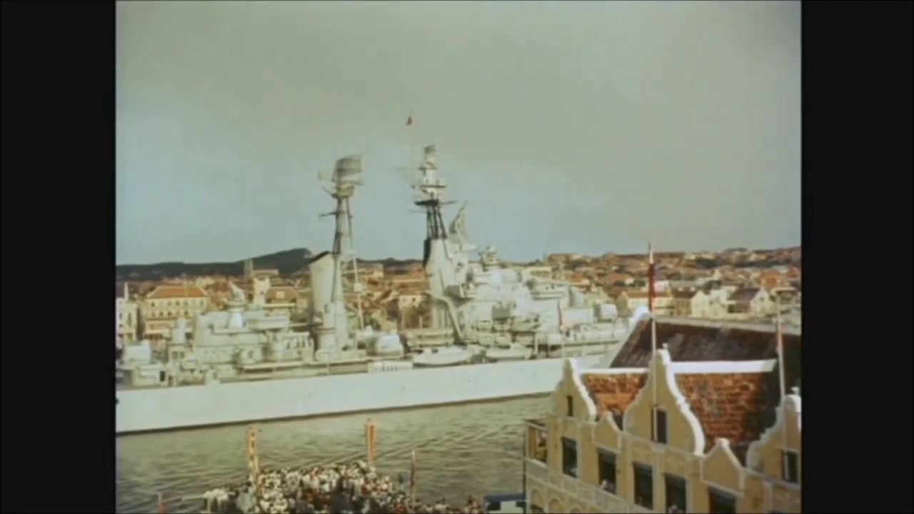Cruiser HNLMS de Ruyter in the Dutch Caribbean (1955) - YouTube