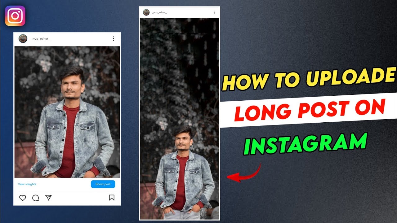 How To Upload Long Post On Instagram | Instagram Par Long Photo Kaise ...