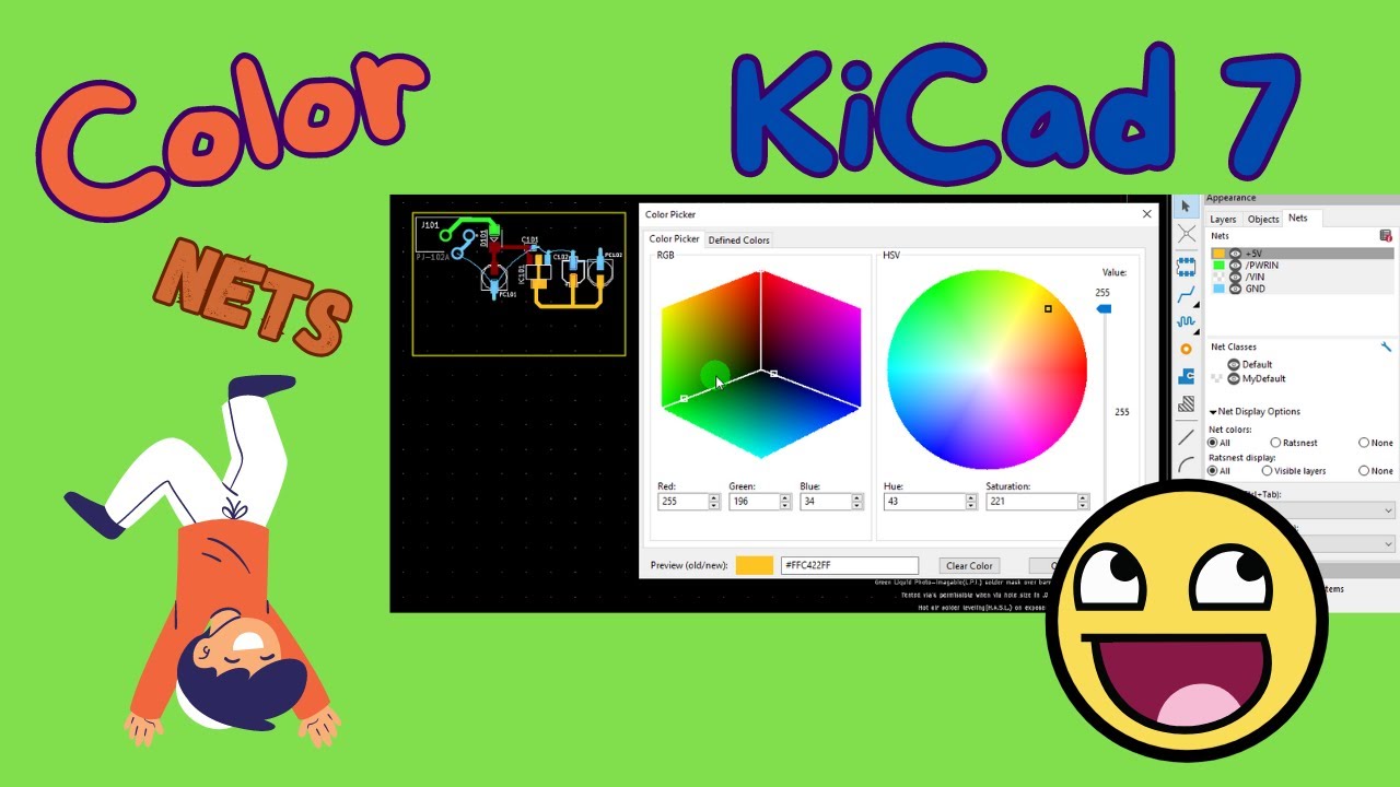 KiCad 7 User Template with Color Nets - YouTube