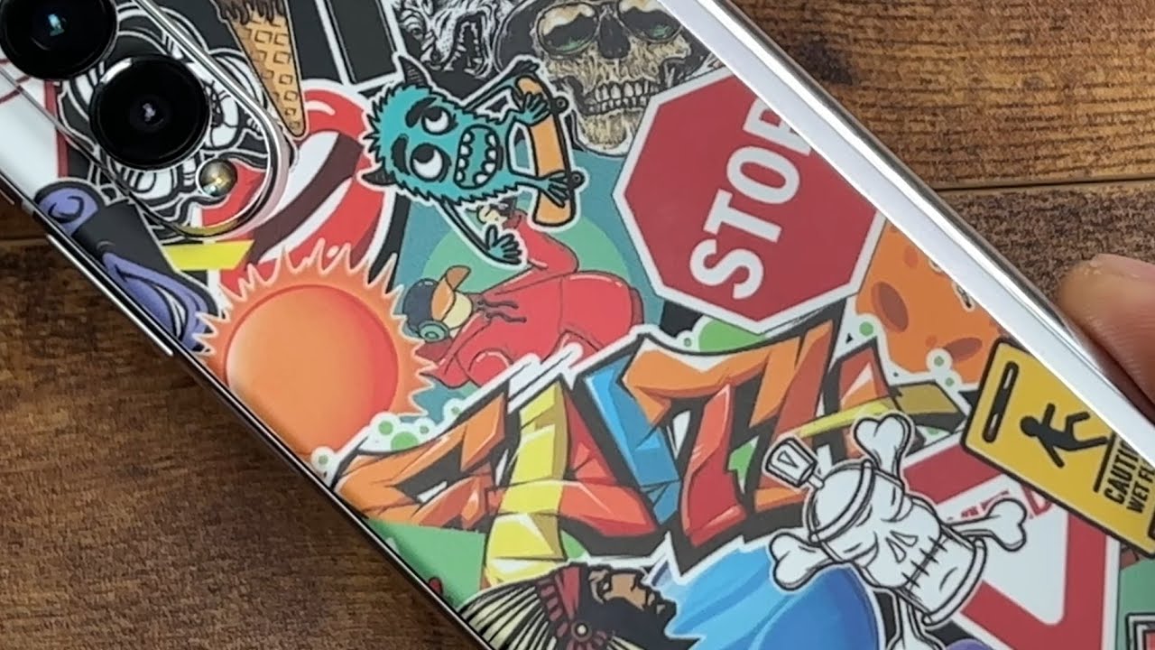 Samsung Galaxy Z Fold 3 | Sticker Bomb Skin from Sopiguard! - YouTube