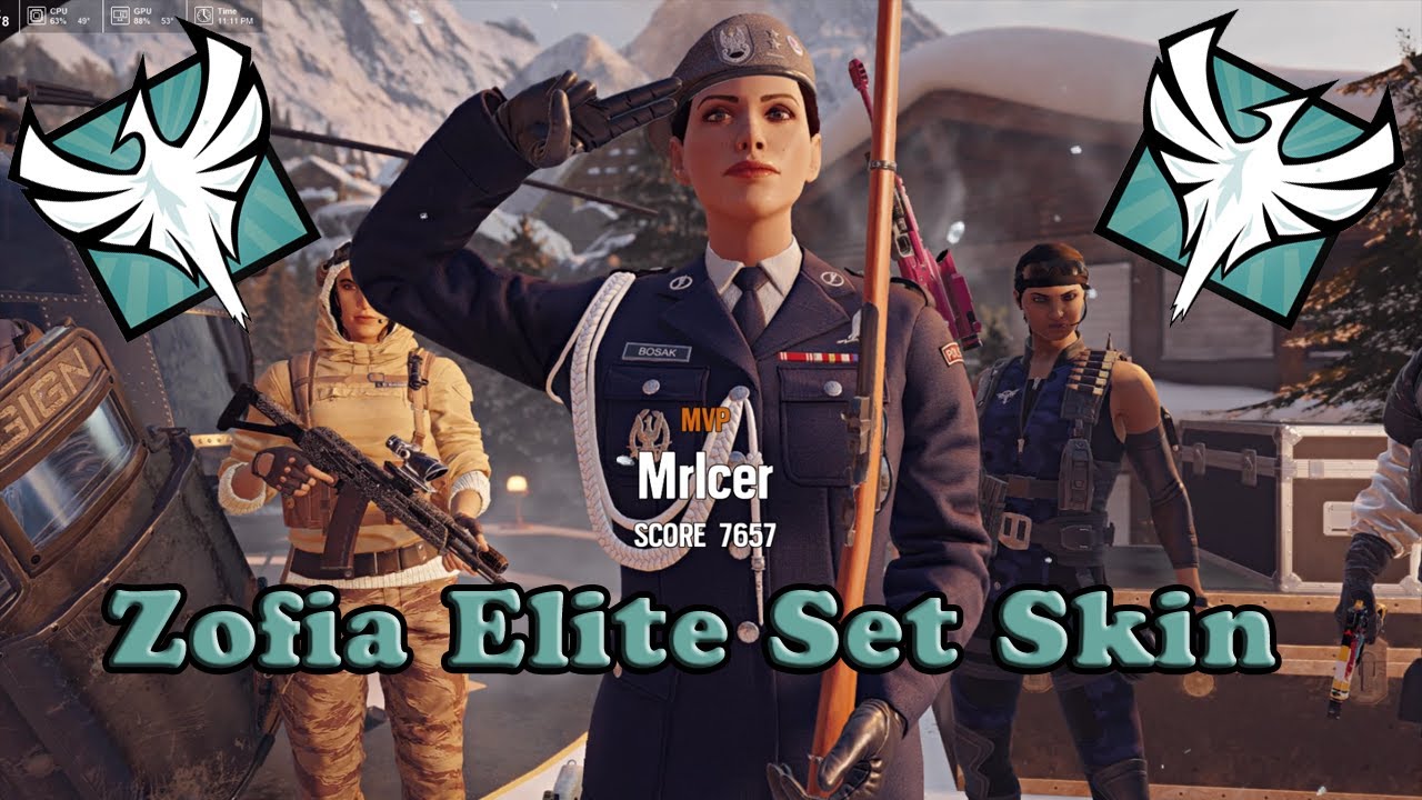 Zofia Elite Skin Gameplay and MVP - Rainbow Six Siege - YouTube
