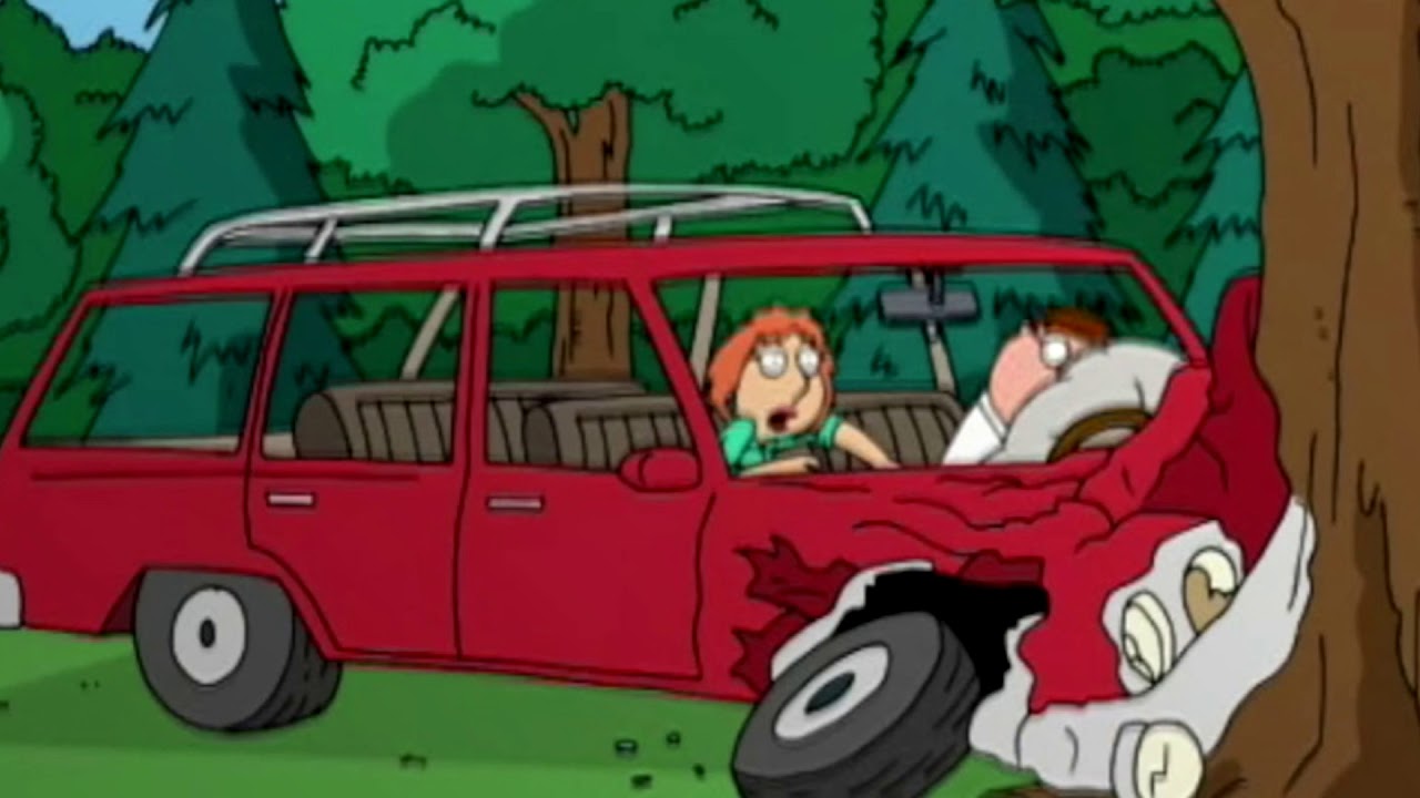 peter griffin dies in a car crash while singing along to old town road ...
