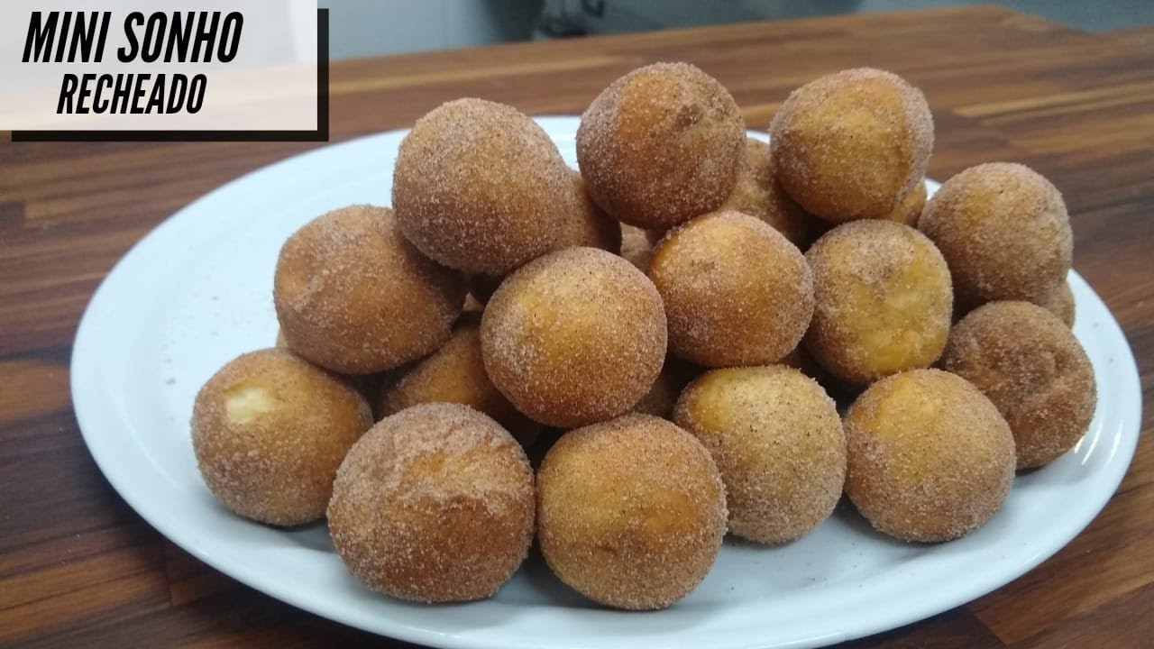 MINI SONHO RECHEADO COM GOIABADA | Chef Marcos Aurélio - YouTube