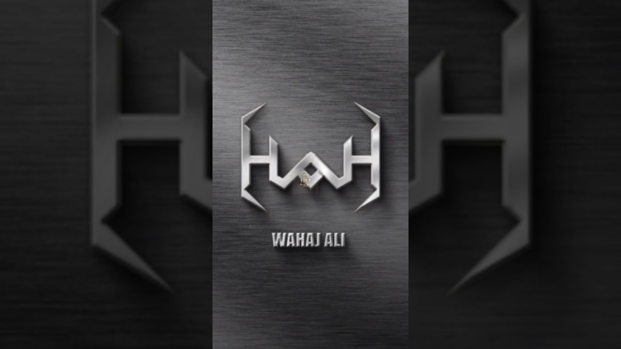 WAHAJ ALI Name Logo Design 🥰 #logo #viral #shorts #youtube #trending # ...